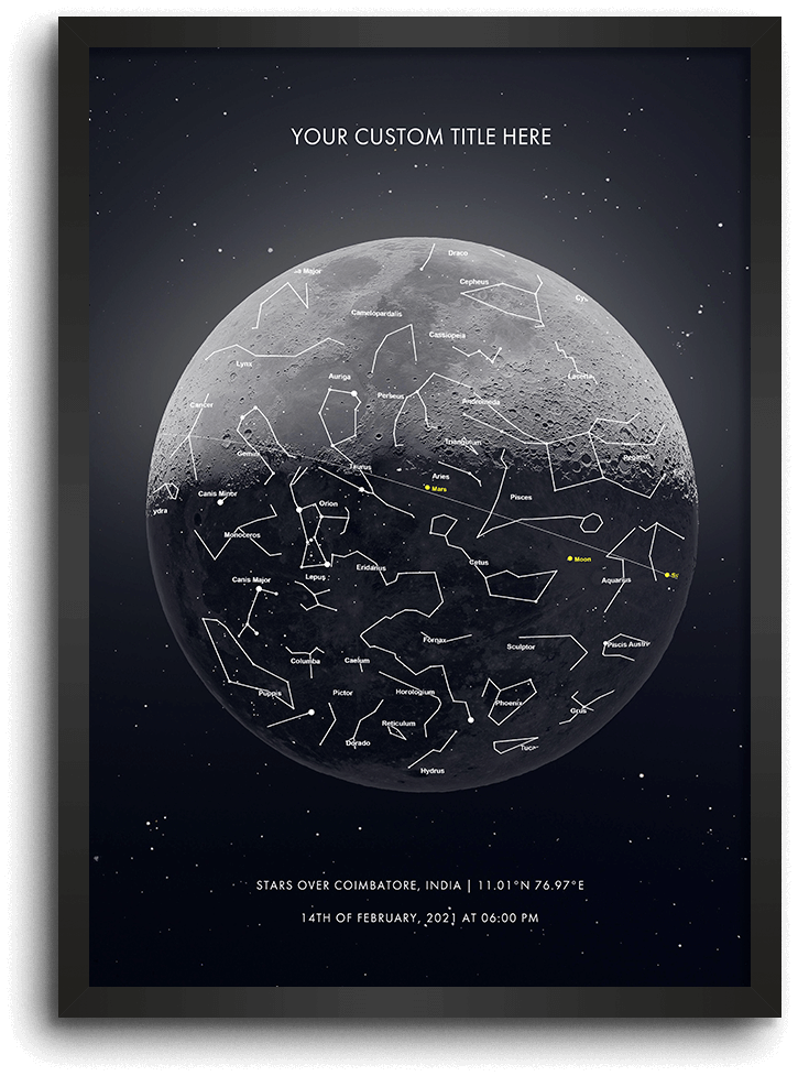 Gift Personalized Star Map & Night Sky India | Framedstars